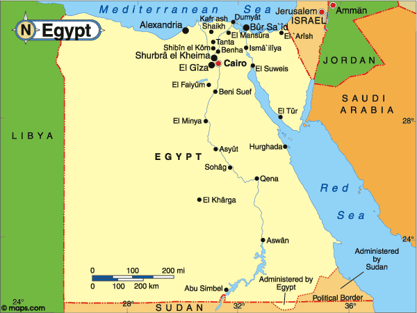 Eastern Desert Egypt Map